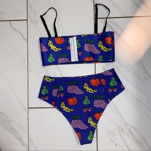 Hoaka Swimwear | Swim | Nwot Hoaka X Pony Smoothie Fruit Bikini Set S ...